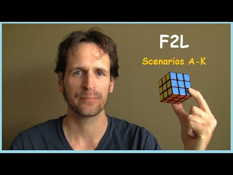 Rubik's cube 3x3 solve f2l ★ white cross, first 2 layers ★ cfop beginner tutorial ★ easy method ...