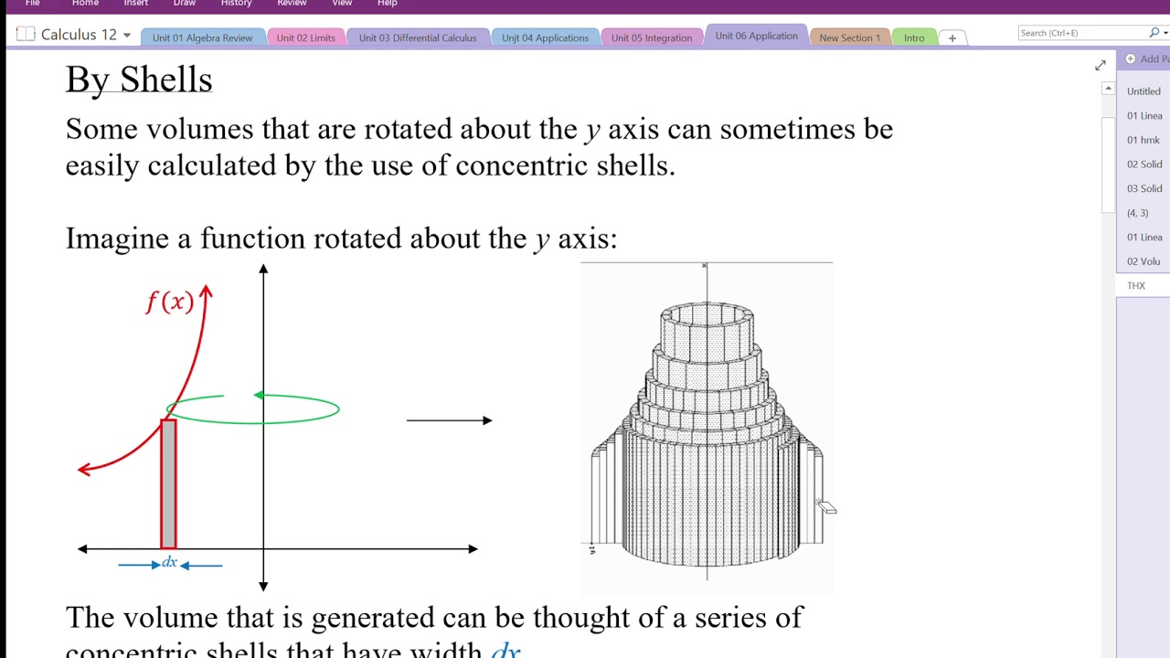 03 Volume by Shells and Cross Sectional Areas Part1 - YouTube