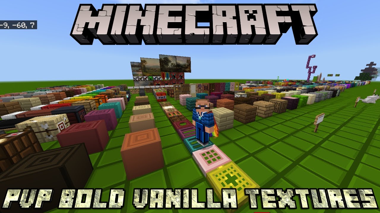 PVP Bold vanilla texture pack review in Minecraft - YouTube