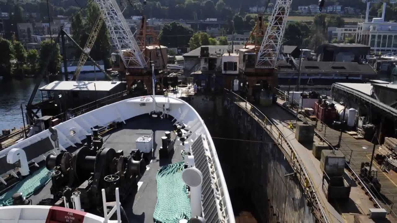 Lake Union Dry Dock Flooding Timelapse - YouTube