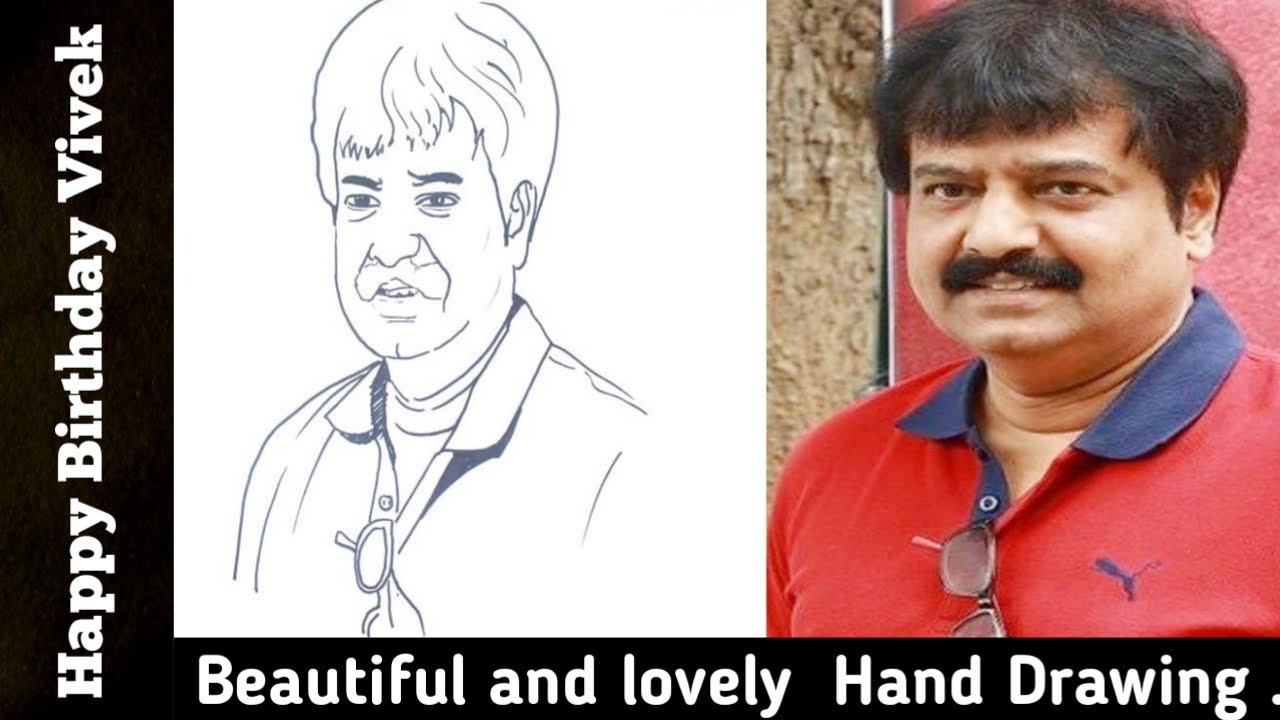 Comedy Actor Vivek Drawing_Happy Birthday #vivek #Haapy #birthday - YouTube