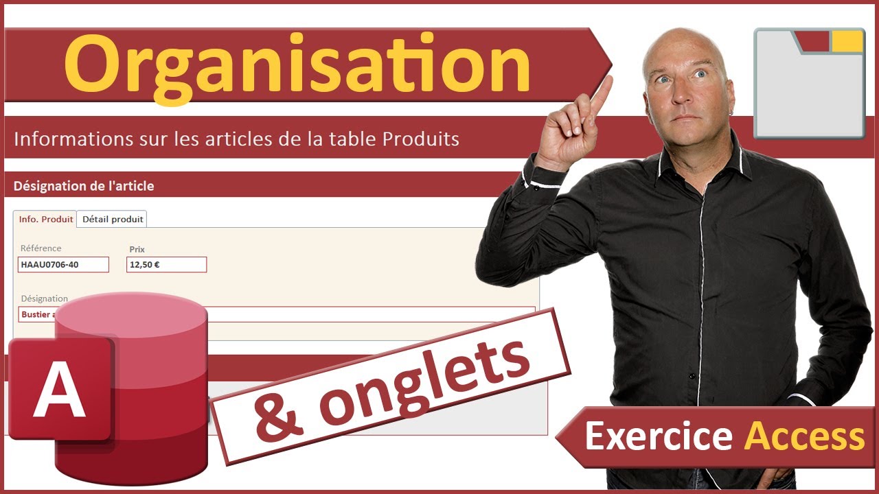 Mise en page d'un formulaire Access avec onglets - YouTube