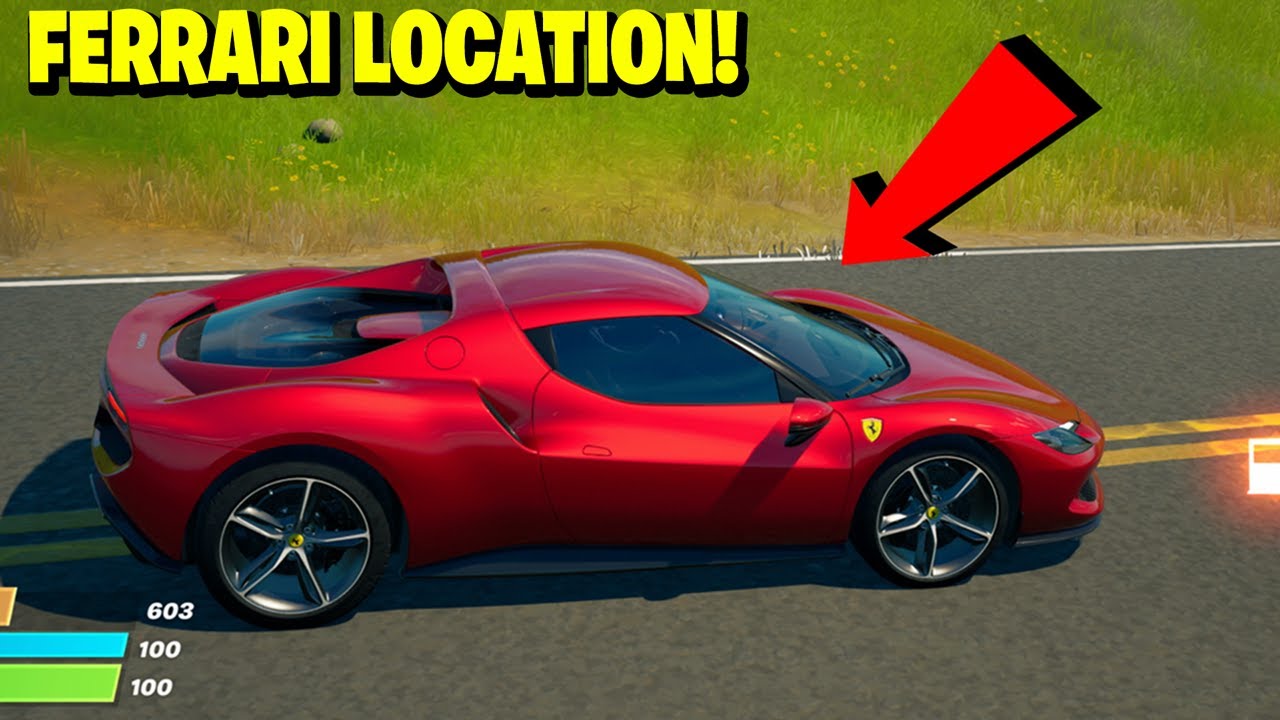 How to Find FERRARI 296 GTB CAR in Fortnite! - How to get FERRARI in ...