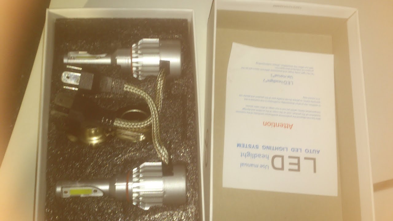 установка led headlight c6 в фары головного света - YouTube