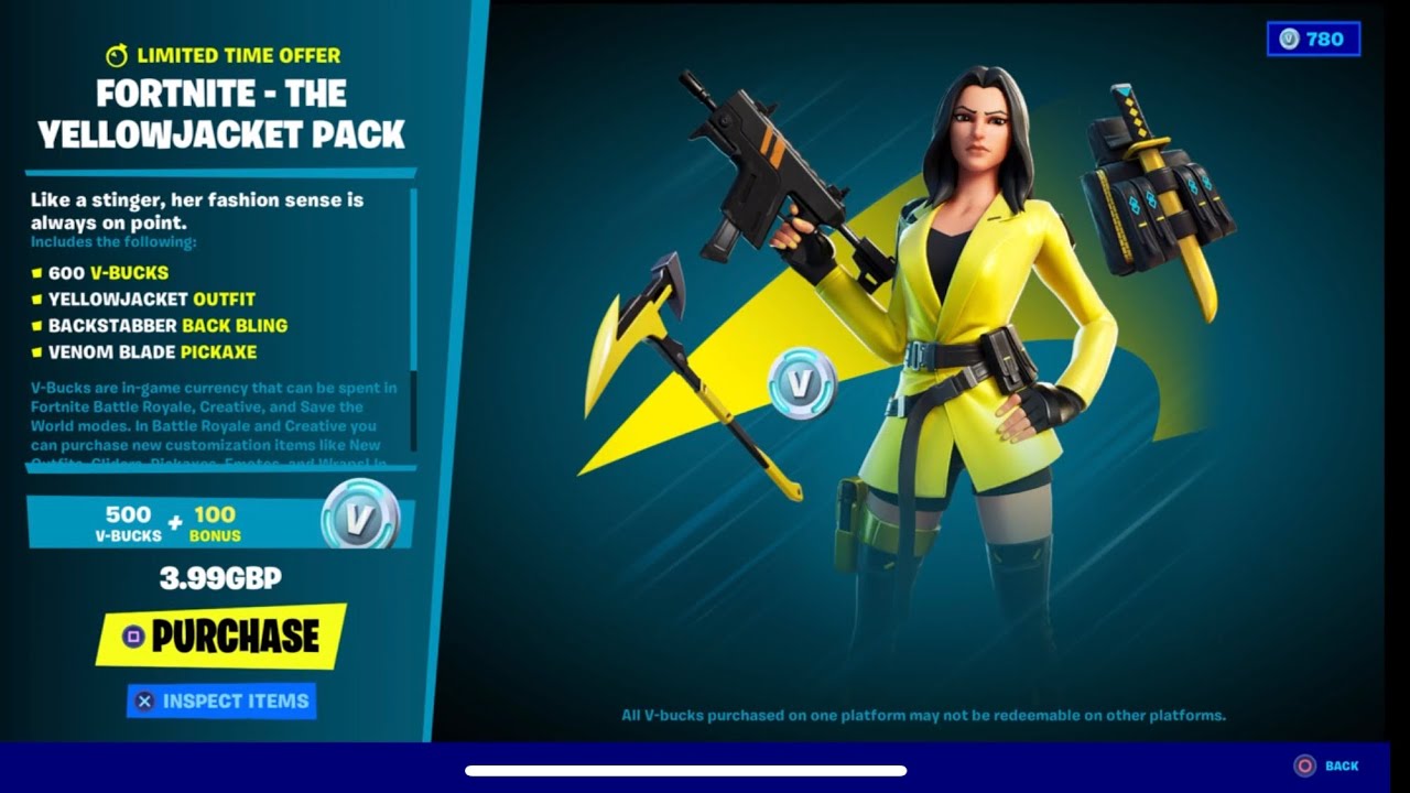 Fortnite Item Shop *NEW* YELLOW JACKET STARTER PACK SET! [JUNE 22nd ...