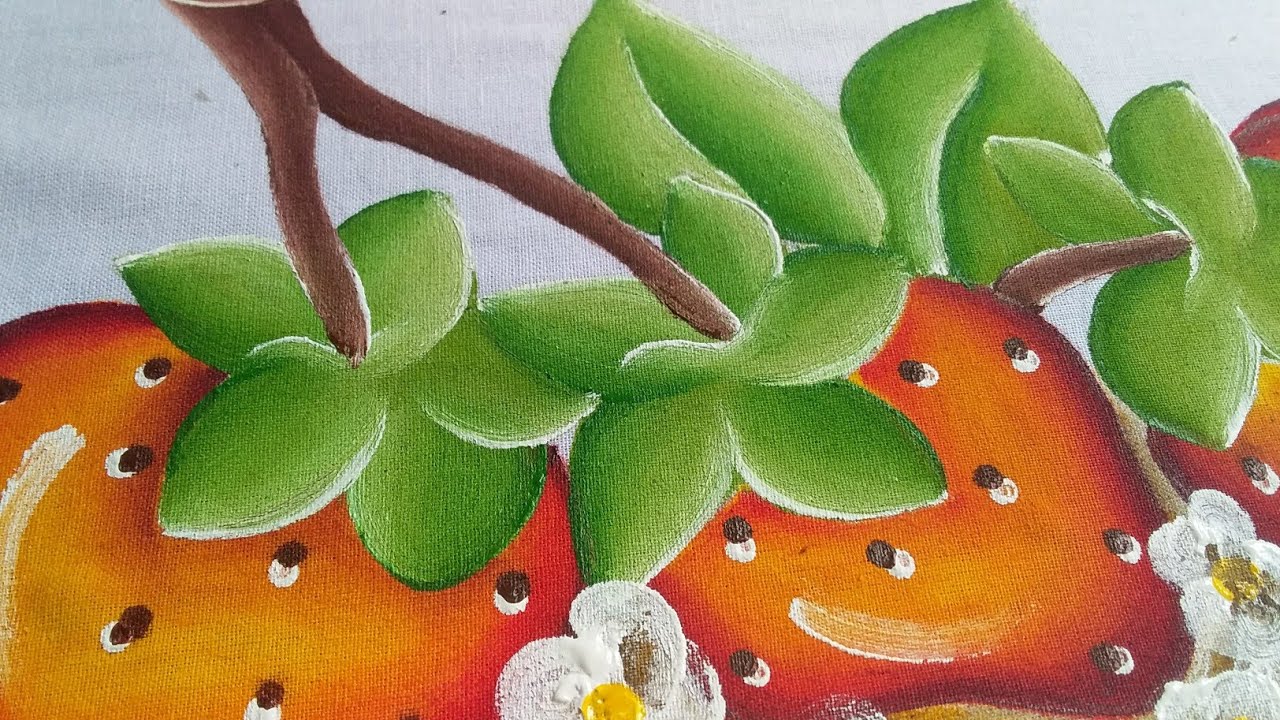 Pintando morangos CANTINHO DO ARTESANATO - YouTube