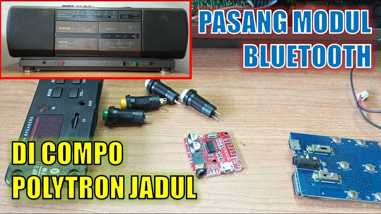 RADIO COMPO POLYTRON DI PASANG BLUETOOTH - YouTube