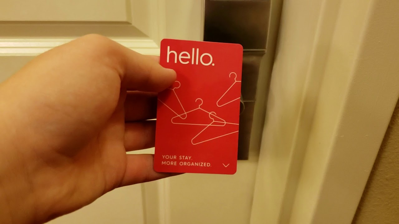 Onity HT24 magstripe hotel keycard lock ft. new TownePlace key - YouTube