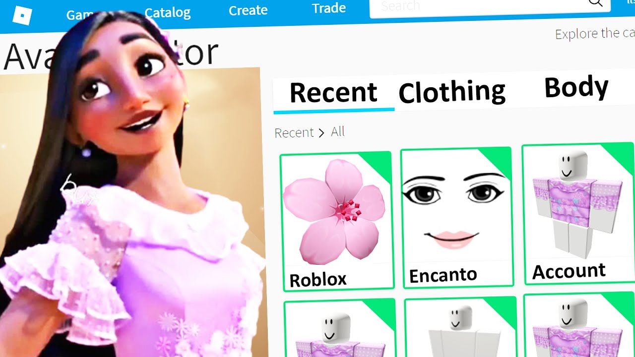 MAKING ENCANTO ISABELA a ROBLOX ACCOUNT - YouTube