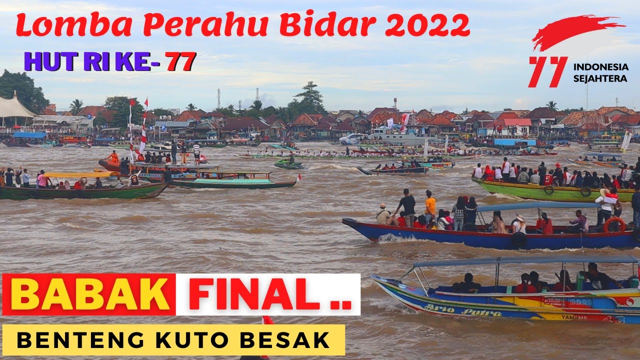 LOMBA PERAHU BIDAR PALEMBANG 2022 I Seru.!! Disaksikan Ribuan penonton ...