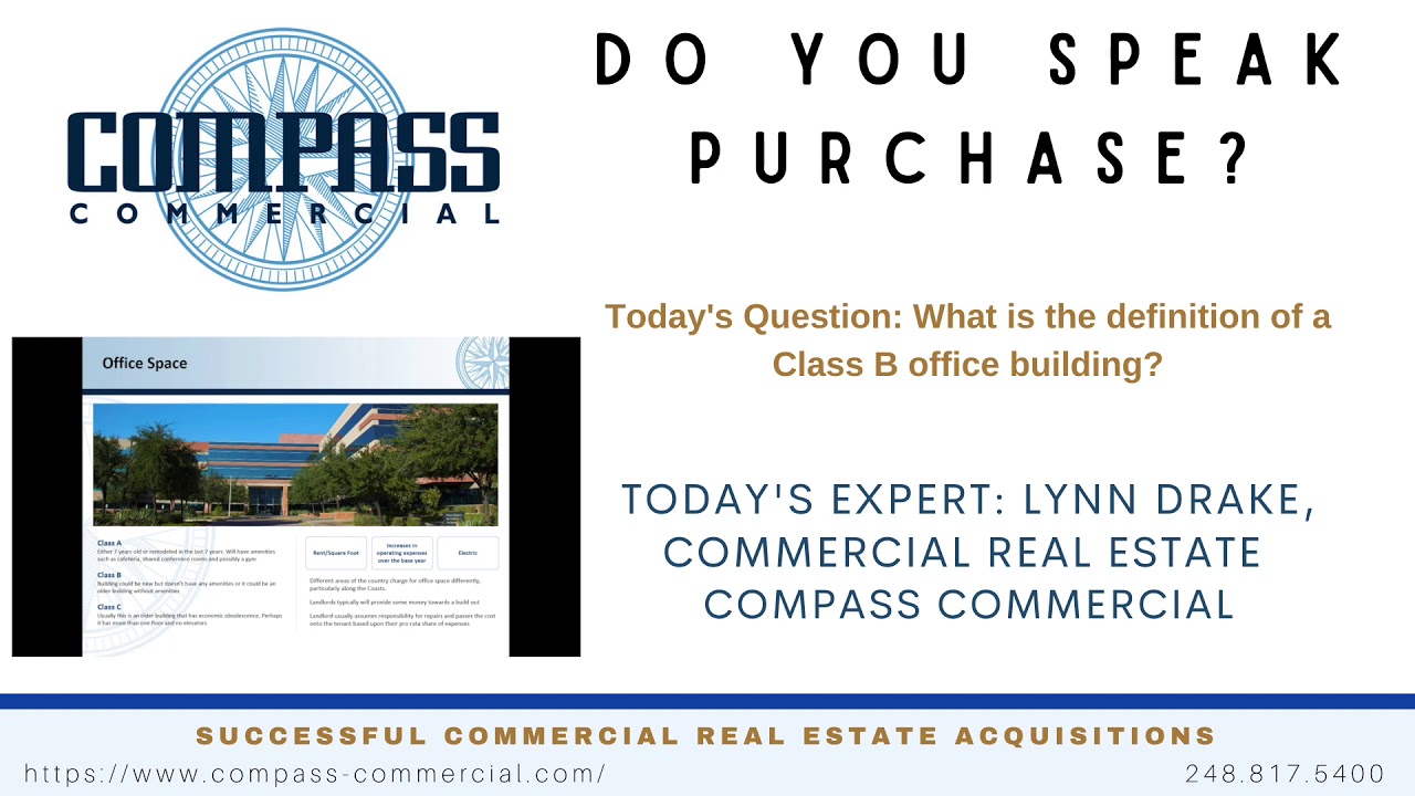 Lynn Drake, What is the definition of a Class B office building - YouTube