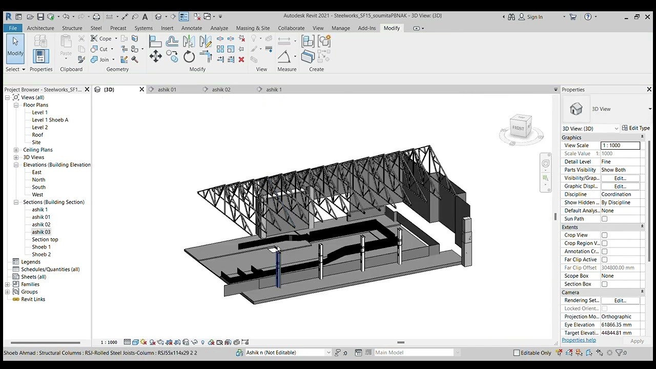 How to build structural truss with help of structural framing, match ...