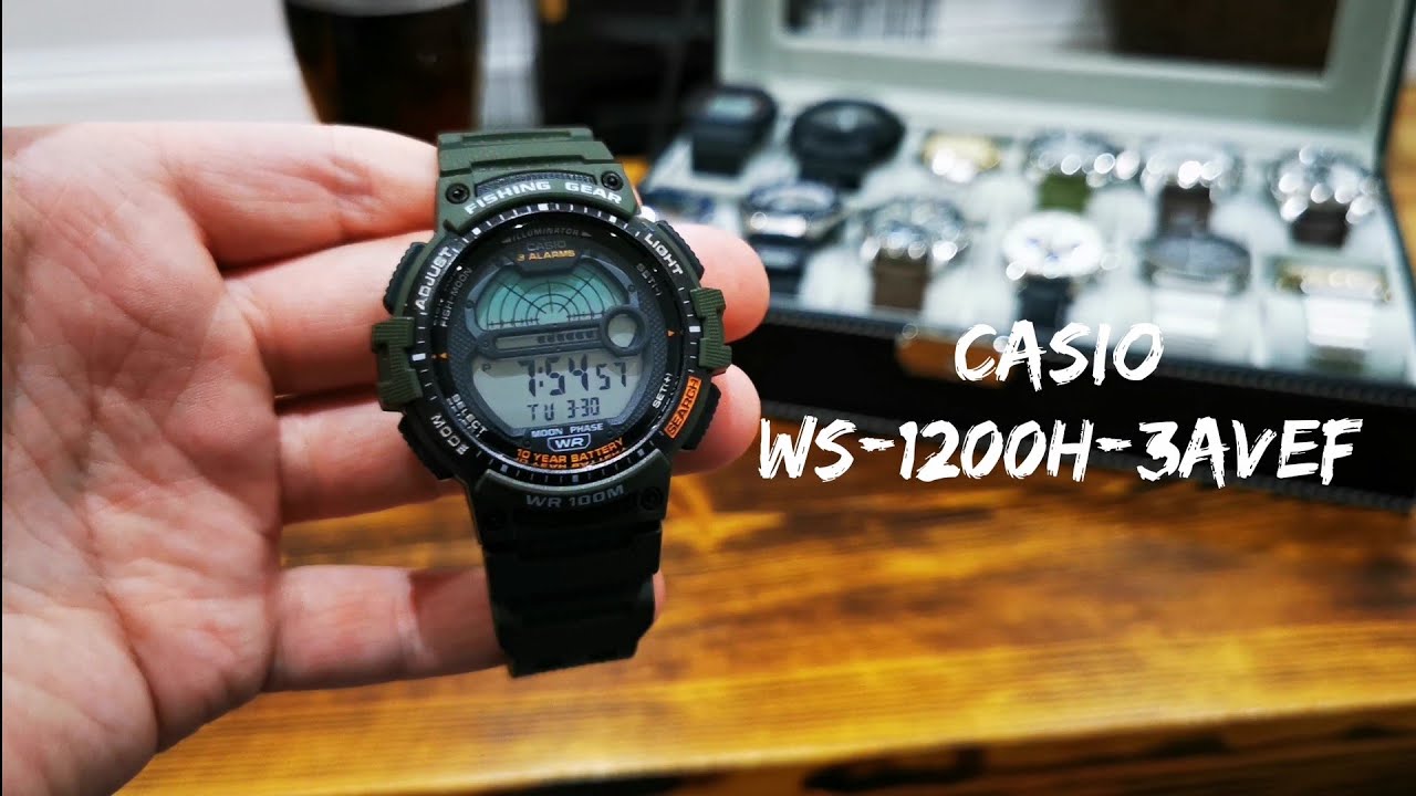 Casio Fishing Gear WS-1200H-3AVEF - YouTube