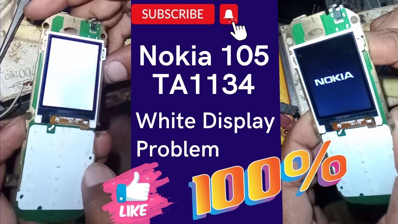 Nokia 105 TA1134 White Display Problem - Nokia 105 white display ...