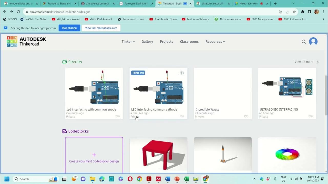 Using TinkerCad LED INTERFACING Part 2 - YouTube