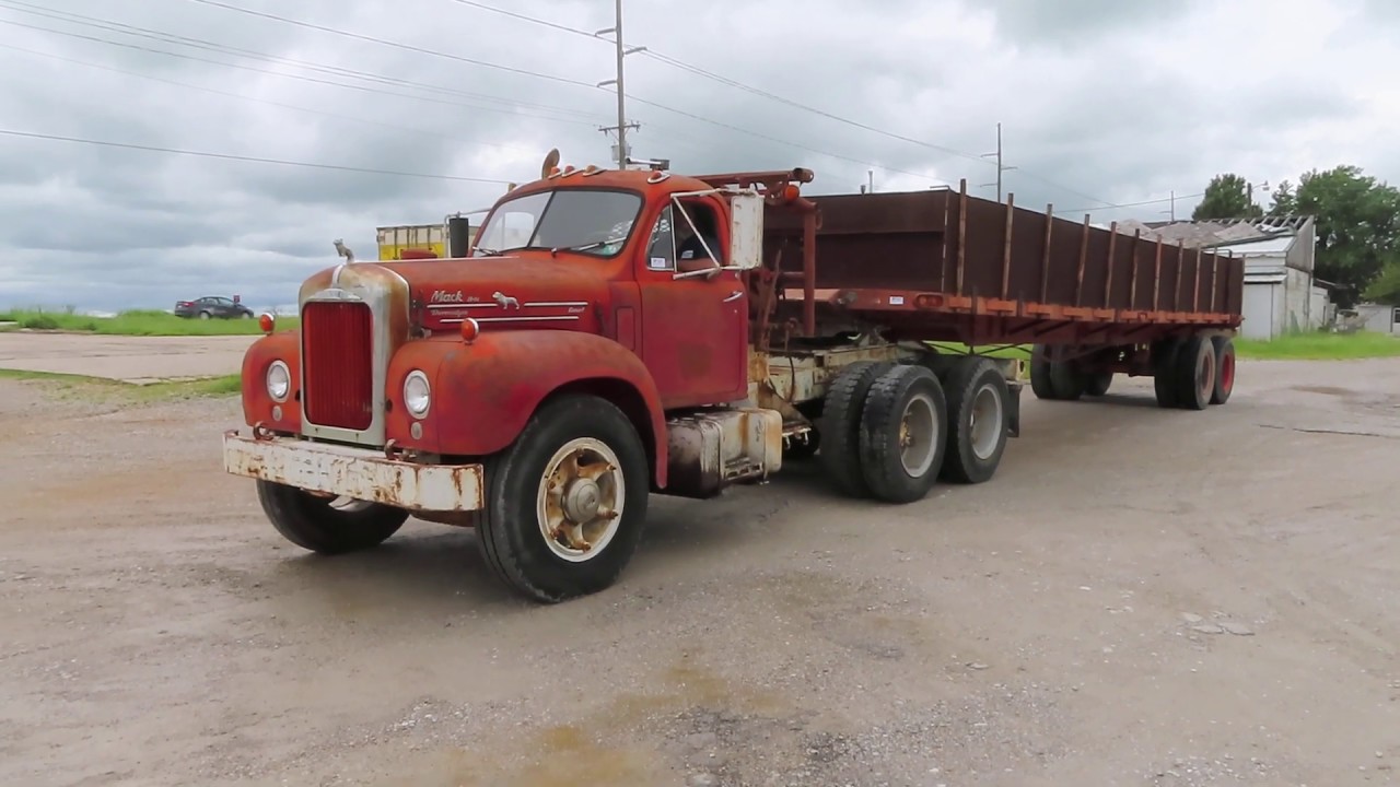 1962 MACK B61 going to the auction! Sept 18 2019 - YouTube