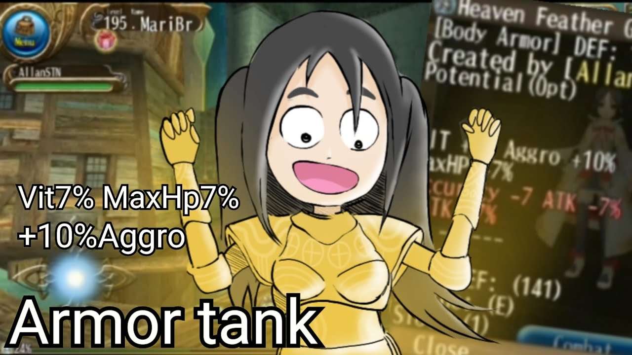 Toram Online - Armor tank (Vit7%MaxHp7%Aggro10%) by - Maribr - YouTube