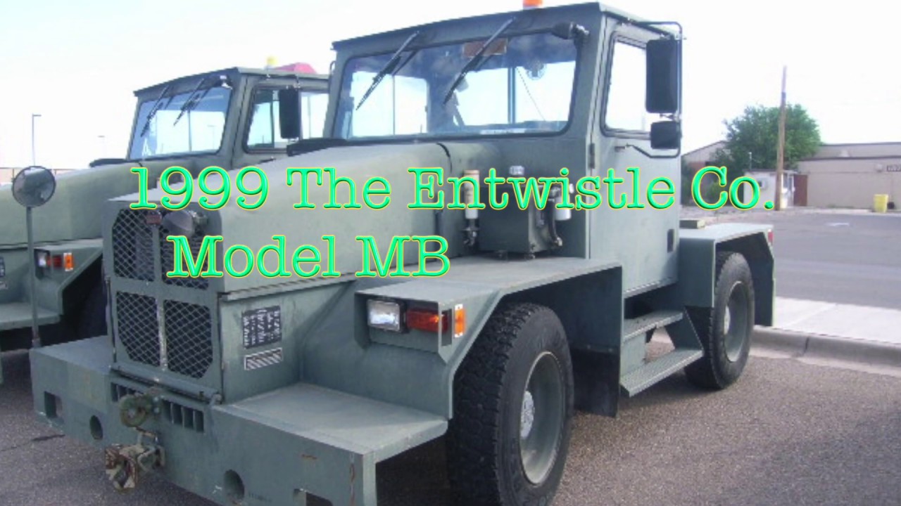 1999 The Entwistle Co. model MB-4 ACFT Tow tractor - YouTube