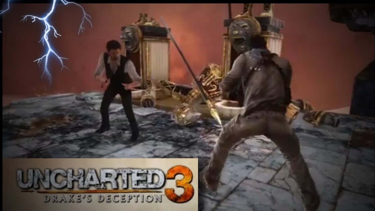 UNCHARTED 3 - DRAKE'S DECEPTION - TALBOT BOSS FIGHT AND ENDING (CRUSHING) #gaming #uncharted3 # ...