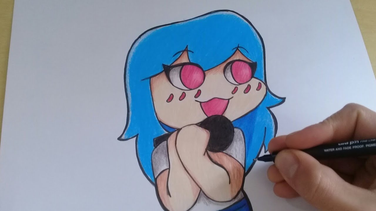 COMO DESENHAR a SKY do JOGO FRIDAY NIGHT FUNKIN passo a passo - YouTube