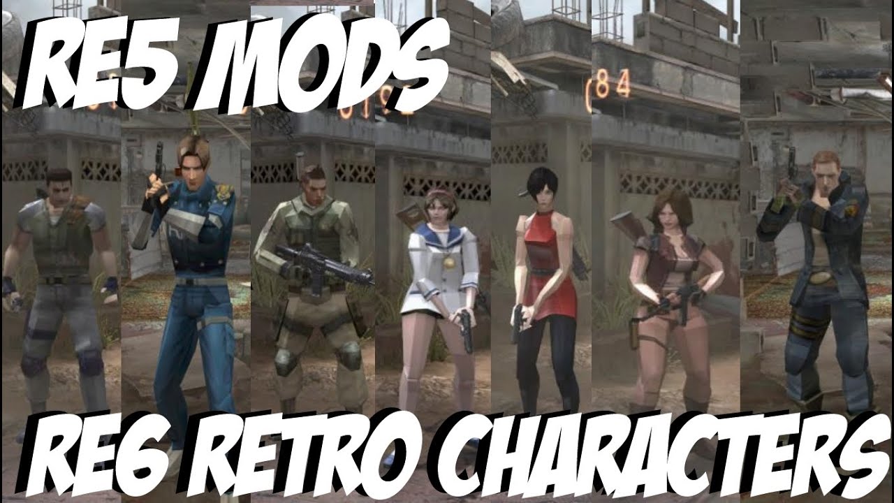 Resident Evil 5 Mods - Re6 Retro Characters - YouTube