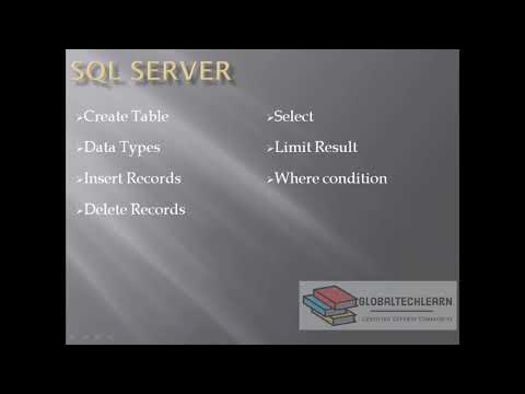 Basic SQL - Create Table, Select, Data Types, Insert, Delete, Top, Where Statements - YouTube