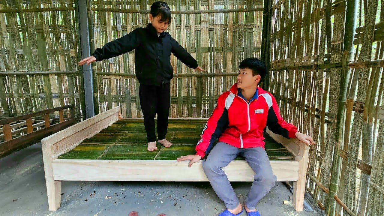 The two orphans were delighted to have two beds in their new home ...