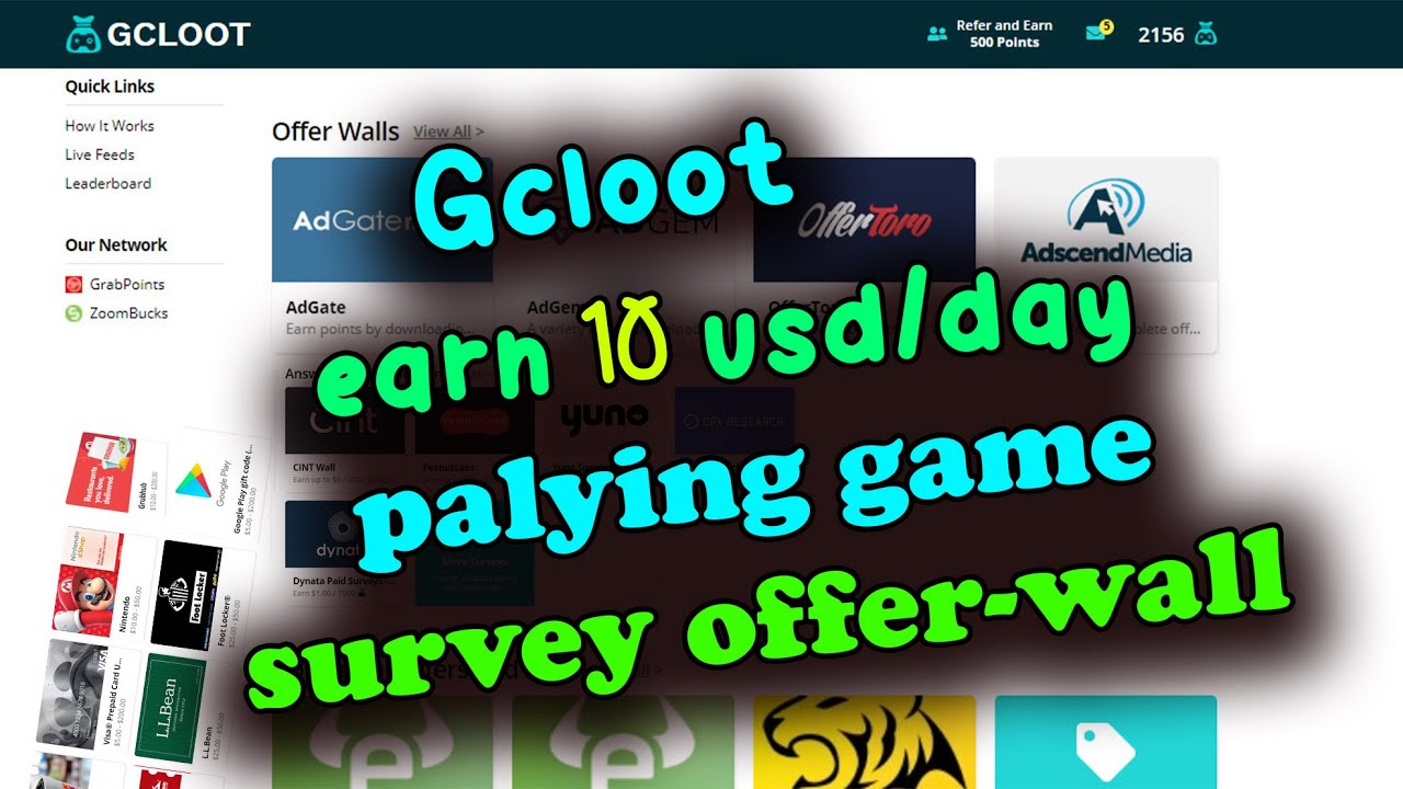 GCLoot Review – Earn 5 10 usd per day playing game | gcloot survey earn ...