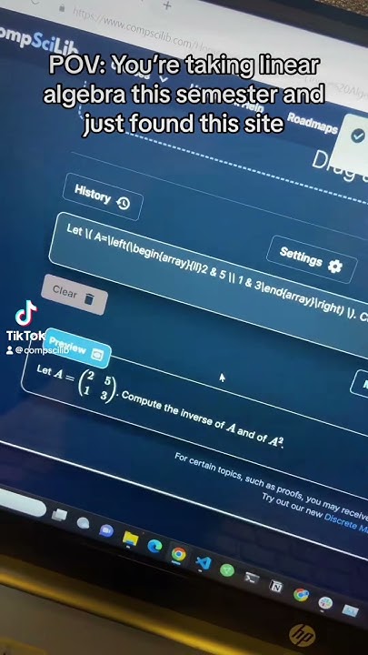 Pass your linear algebra course with step by step solutions on CompSciLib 🤩 #linearalgebra #math ...