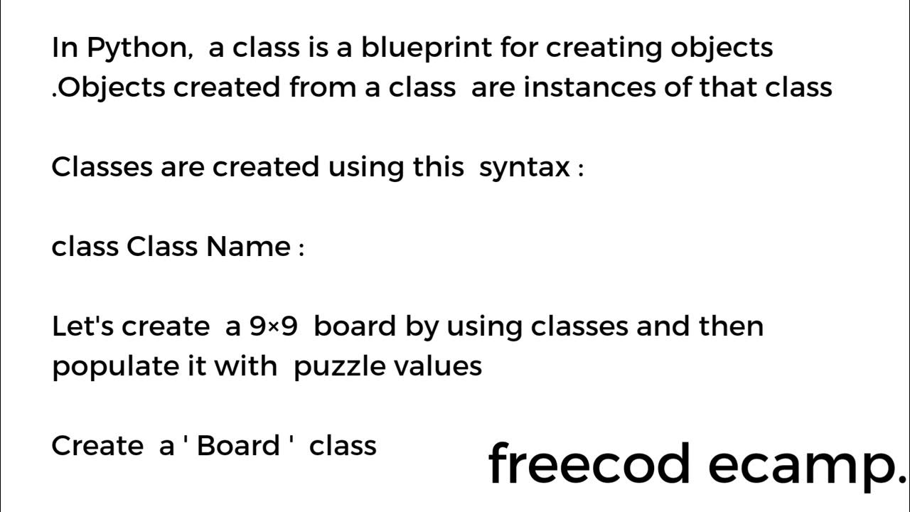 Step 1 | Classes and Objects - YouTube