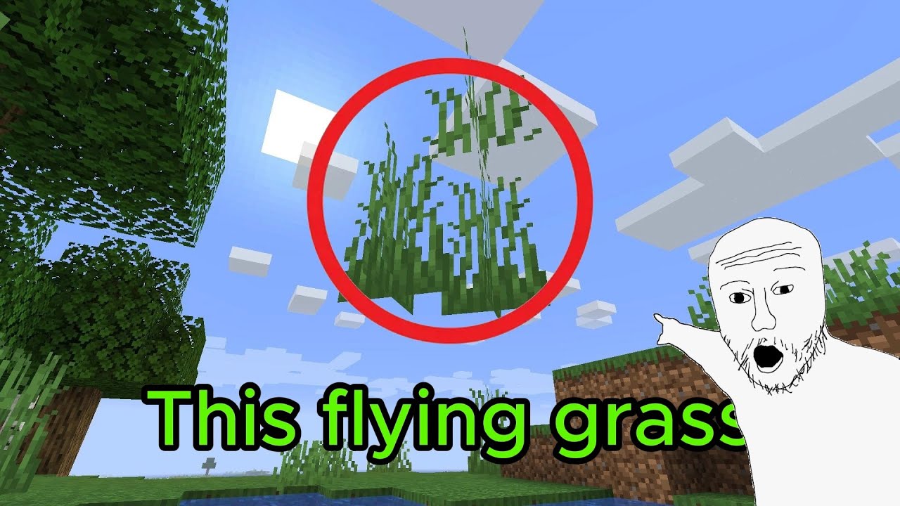 I FOUND FLYING GRASS IN MINECRAFT! #minecraft #adventure # ...