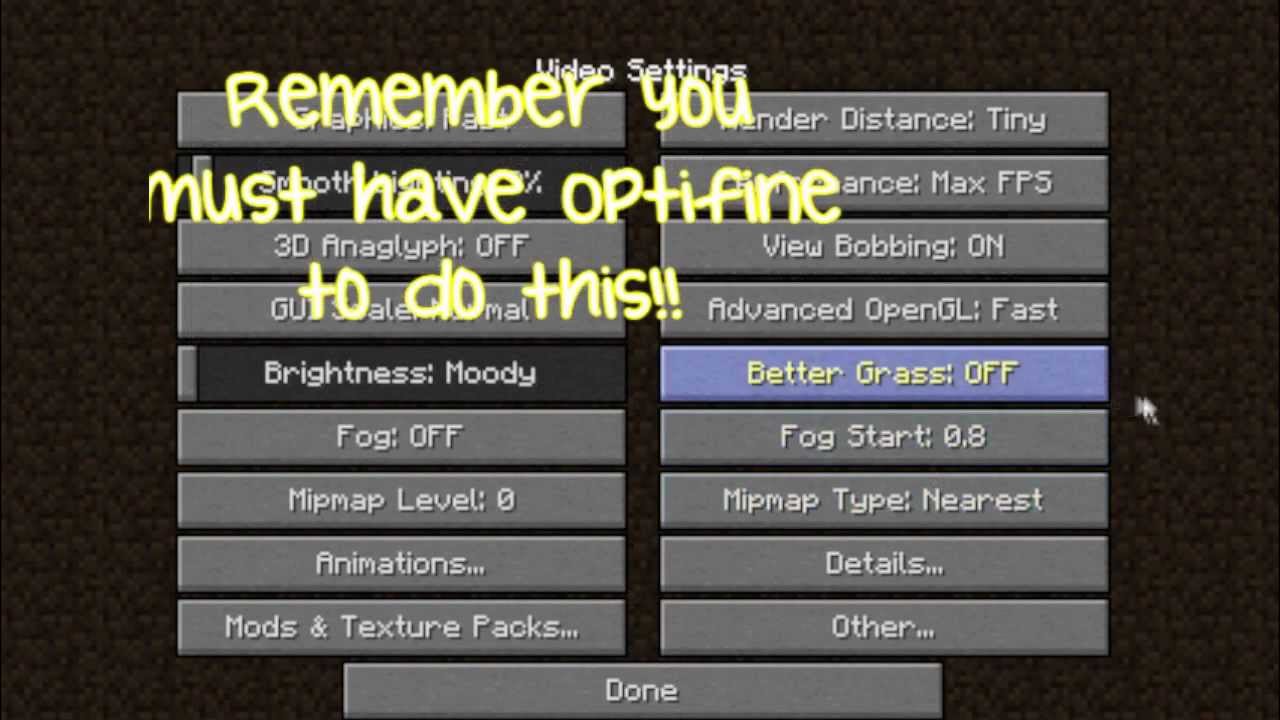 Minecraft How to get Render Distance In Between Short-Normal!! - YouTube