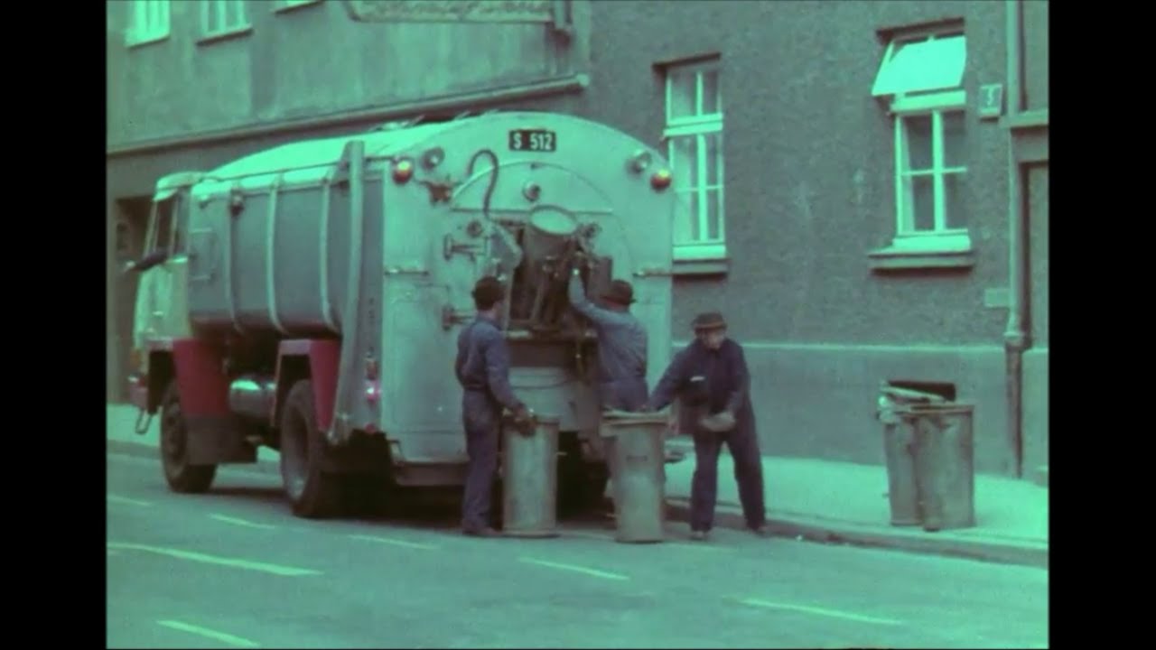 Benne à Ordures Haller en 1960 / Vintage Garbage Truck, Refuse Truck ...