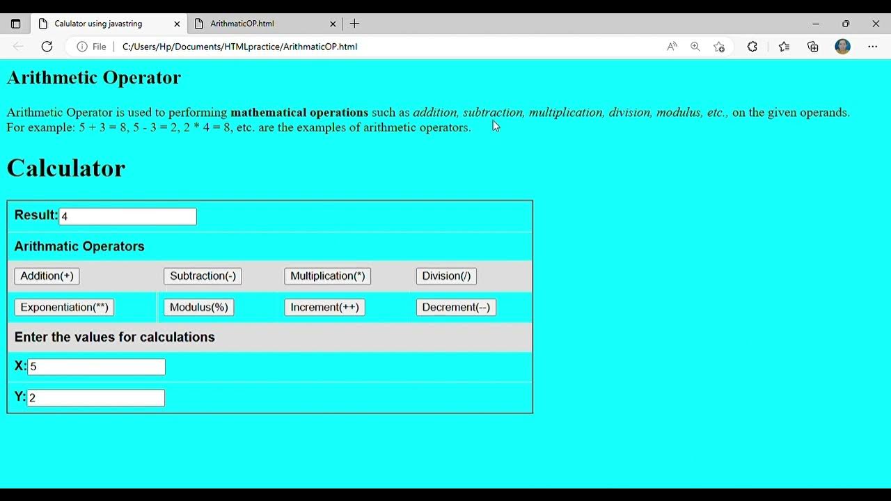 Arithmetic Operators in JavaScript - YouTube