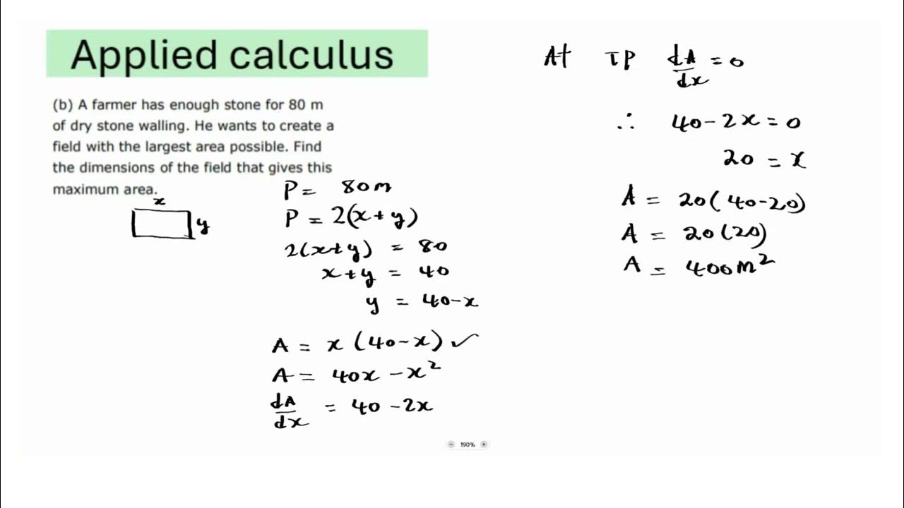 To Know How to Solve Applied Calculus Problems - YouTube