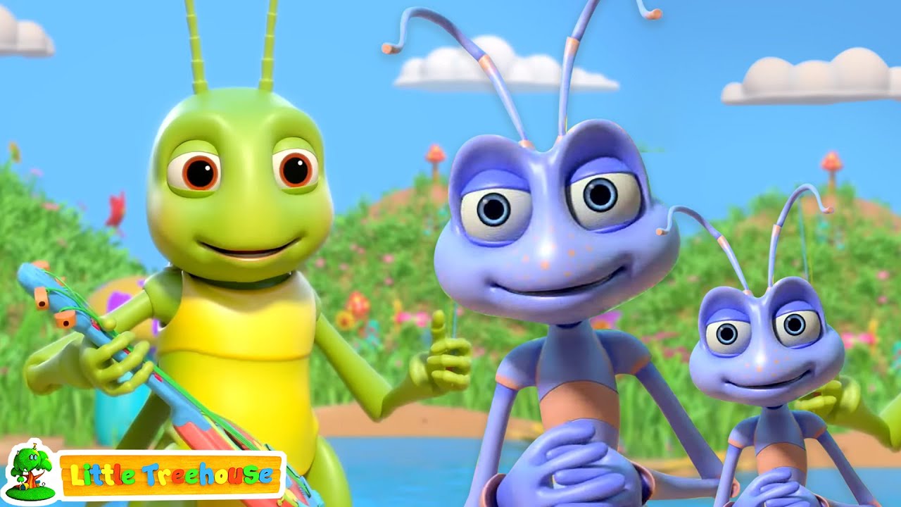 The Story of Ant And The Grasshopper, Kindergarten Stories And Cartoon ...
