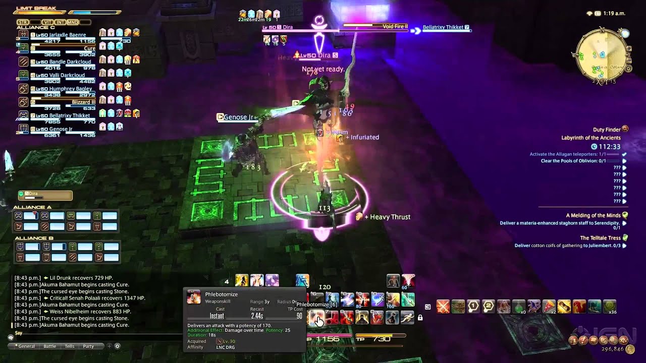 Final Fantasy XIV - Crystal Tower Boss: Bone Dragon - YouTube