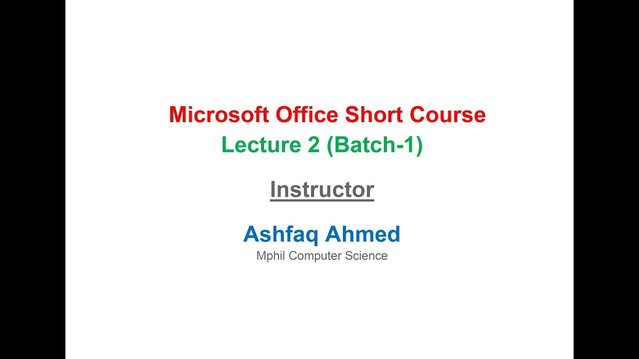 Master MS Word with our Tutorial Lecture 2 - Learn Essential Tips and Tricks! - YouTube