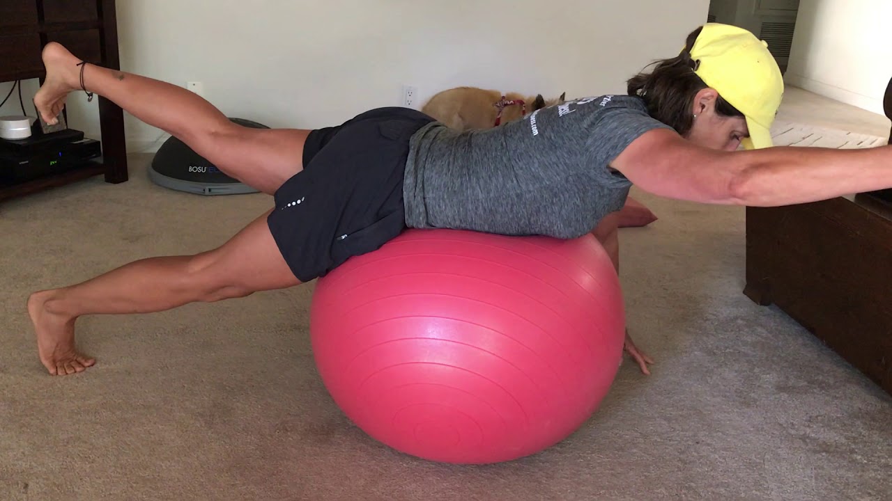 Lower Back on the Ball - YouTube