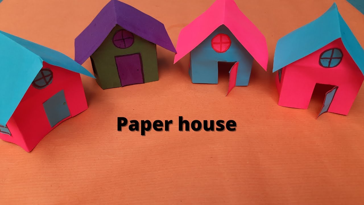 How to make paper house | Paper craft | Easy craft ideas - YouTube