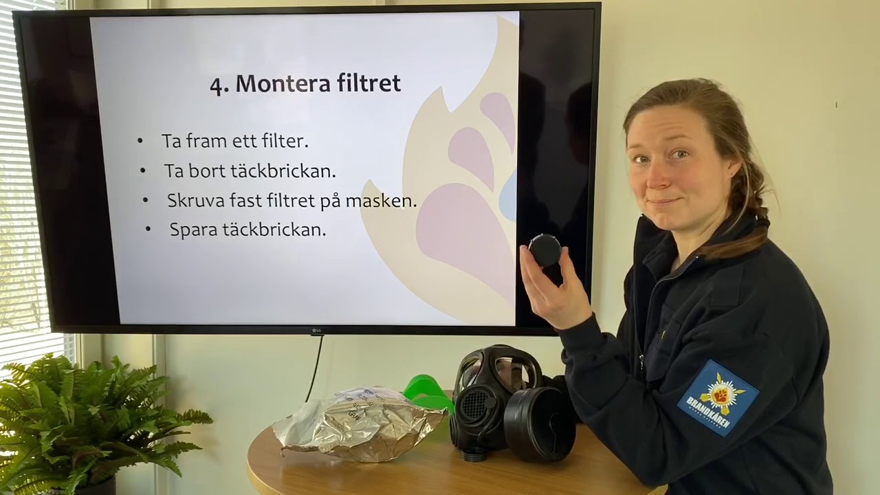 Skyddsmask 90 instruktion tillpassning - YouTube