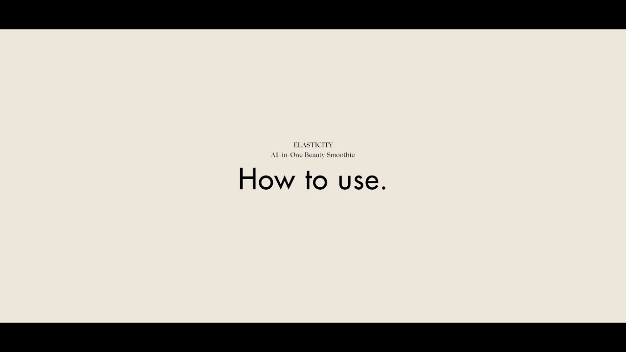 SKOON. ELASTICITY All in one beauty smoothie | How to use - YouTube