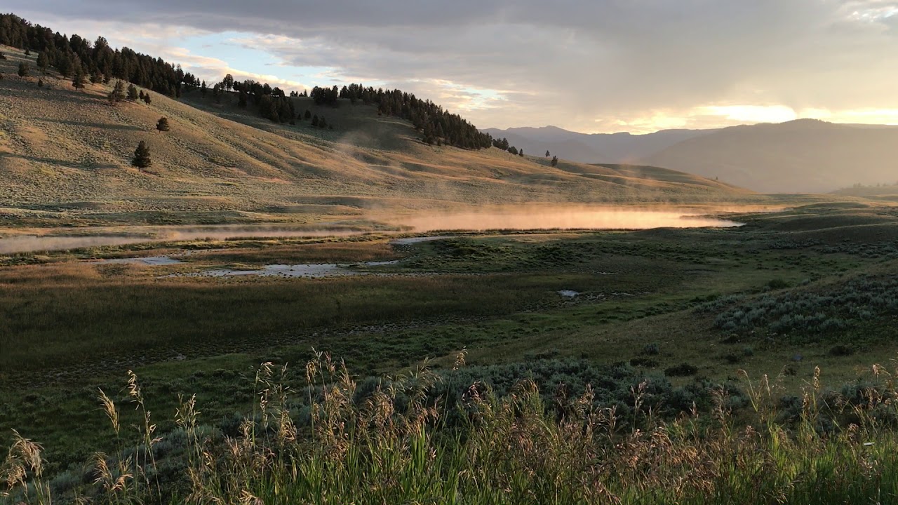 Take in the Sunrise at Yellowstone National Park - YouTube