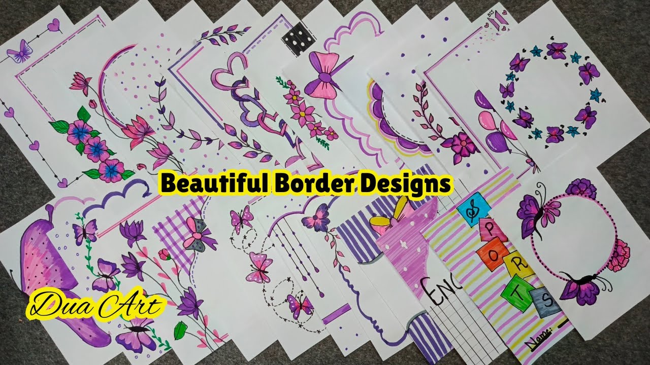 20 Easy Front Page Design for School Projects | Creative Project Work ...