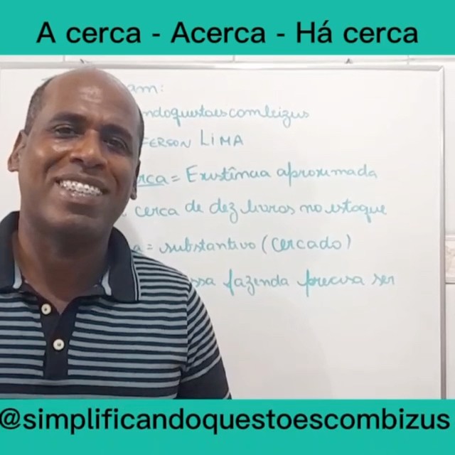 67 - O uso do “Há cerca de”, “a cerca de” e “acerca”. - YouTube