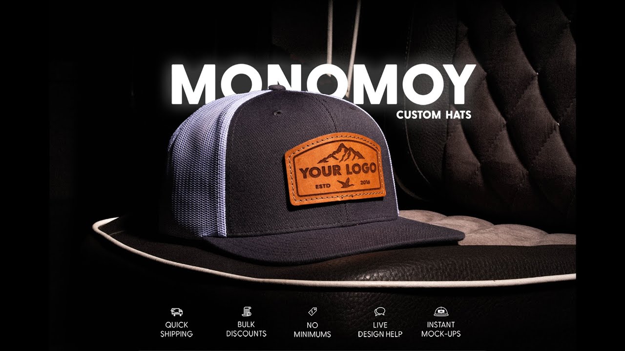Custom Leather Patch Hats | Monomoy - YouTube