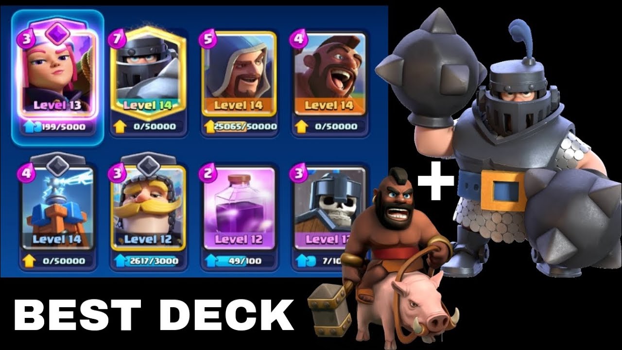BEST MEGA KNIGHT + HOG RIDER DECK || CAN'T STOP THIS !! CLASH ROYALE ...
