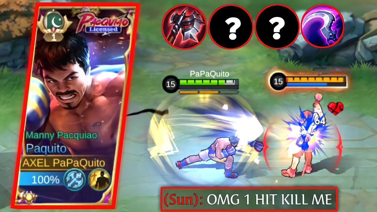 TOP GLOBAL PAQUITO 1 HIT BUILD AND EMBLEM TO PUSH SOLO RANK TO MYTHIC ...
