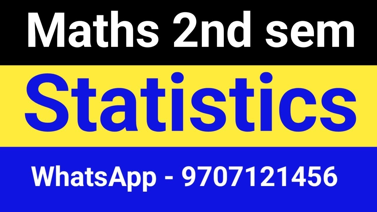 diploma 2nd semester maths statistics - YouTube