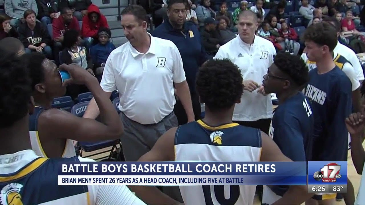 Brian Meny retires after 26 years of coaching high school hoops - YouTube